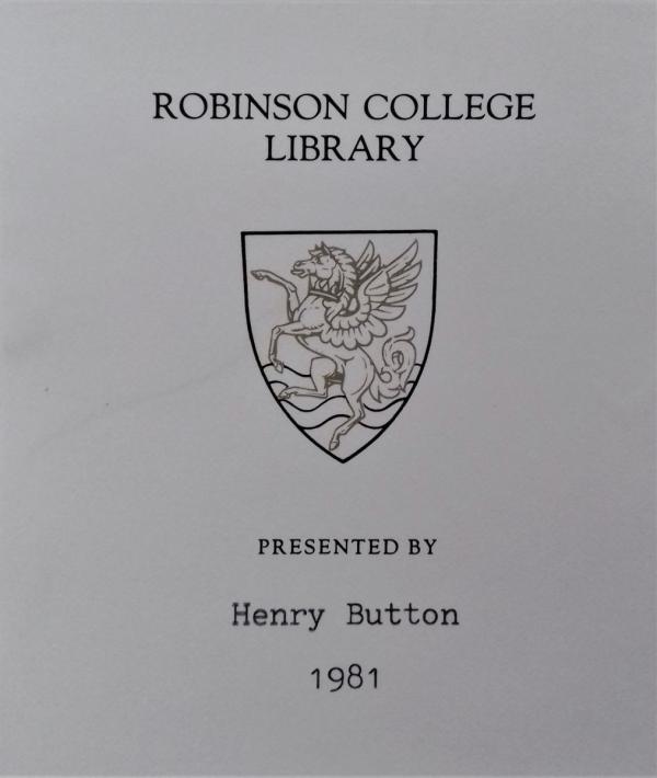 Robinson College Library: Our History | Robinson College